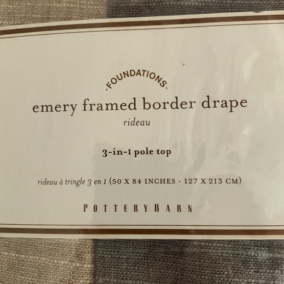 Pottery Barn | Other | Two Emery Frame Border Drapery Panels Set Of 2 ...
